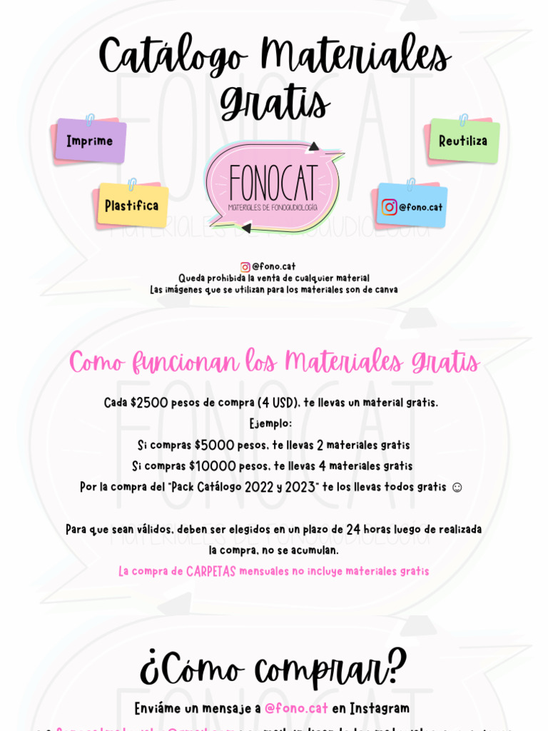 Catálogo Fonocat Materiales Gratis | PDF | Tarjeta de débito