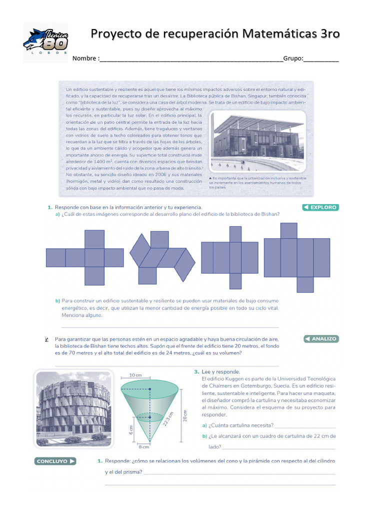 Recuperación 3ro MATE | PDF