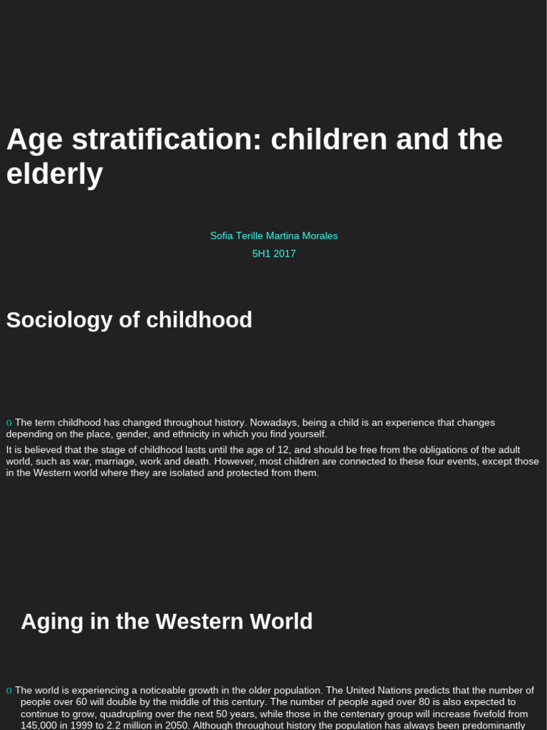 Age stratification | PDF | Ageing | Old Age
