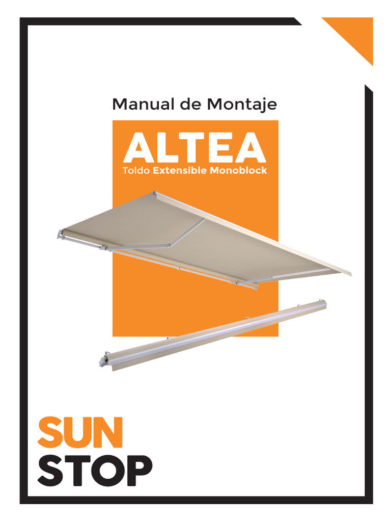 Manual de Montaje Toldo Altea | PDF | Tornillo | Tuerca (Hardware)