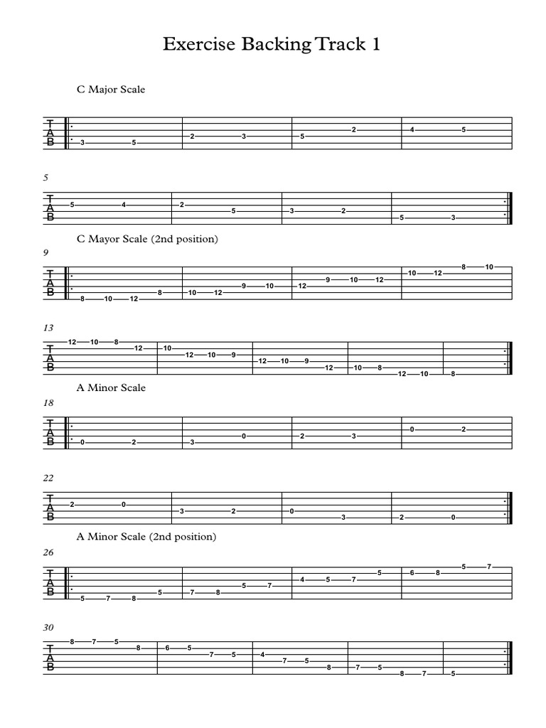 Exercise Backing Track 1 | PDF