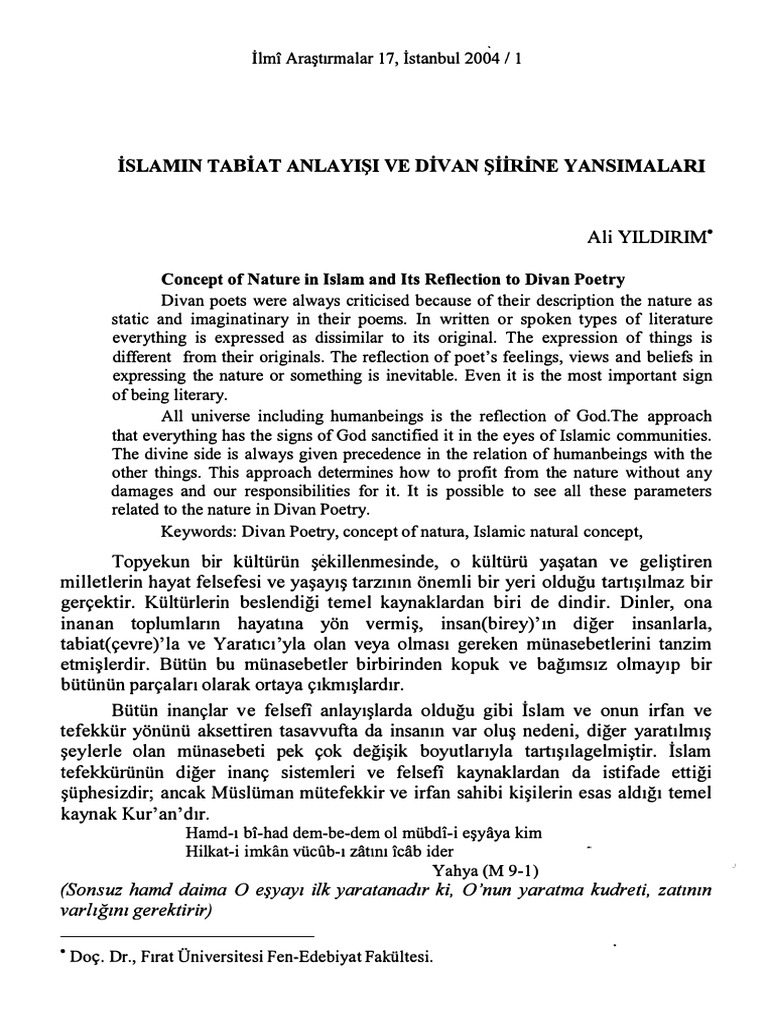 SL M N Tabiat Anlay Ve Divan | PDF