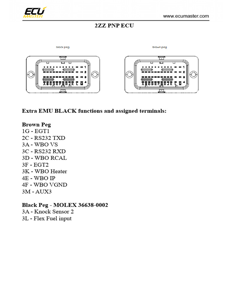 Lotus 2zz PNP Pinout | PDF