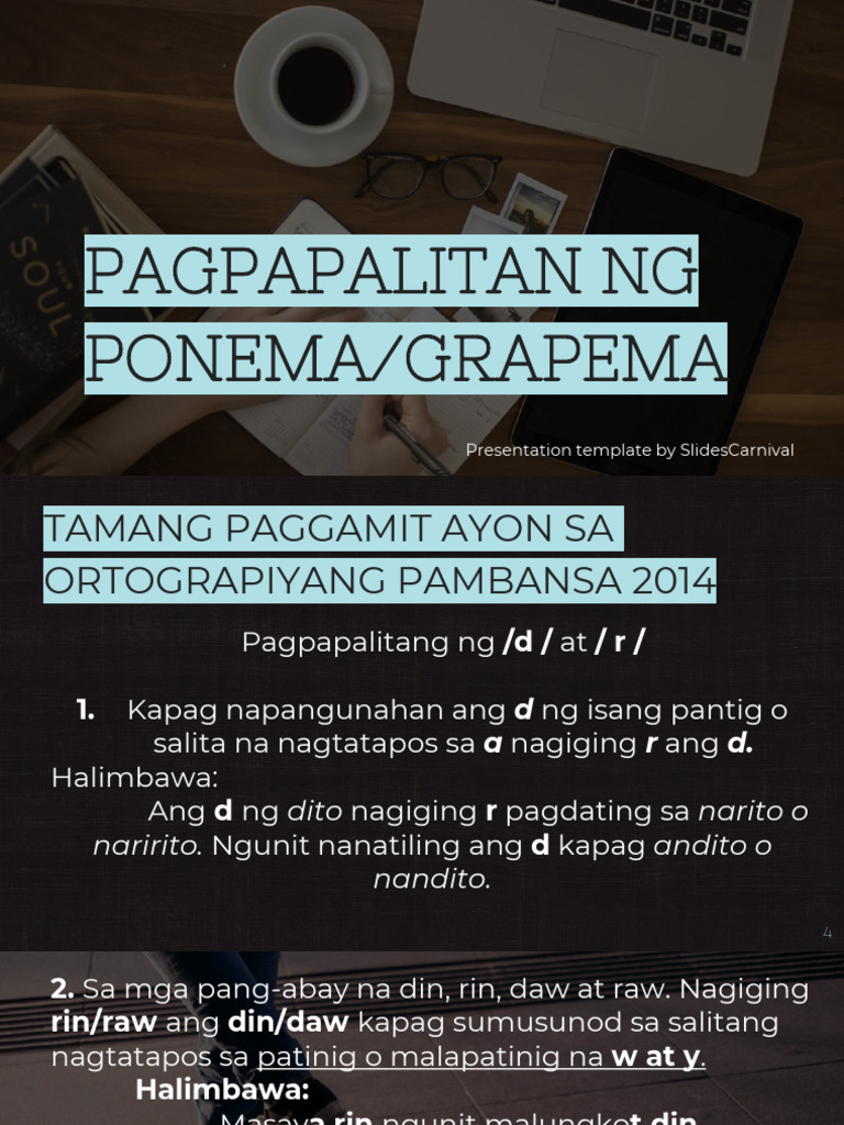 Aralin 4 Pagpapalitan NG Ponema at Grapema | PDF