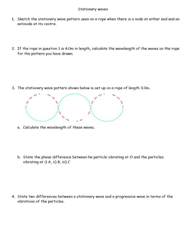 Stationary waves ques | PDF