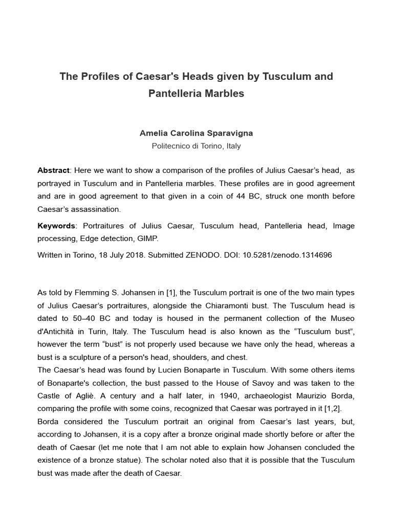 Profiles of Cesar's Head | PDF