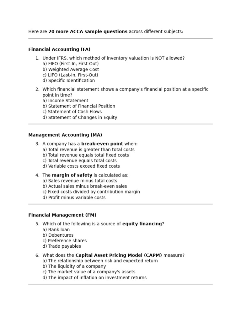 20 ACCA Question Part 3 | PDF | Audit | Taxes