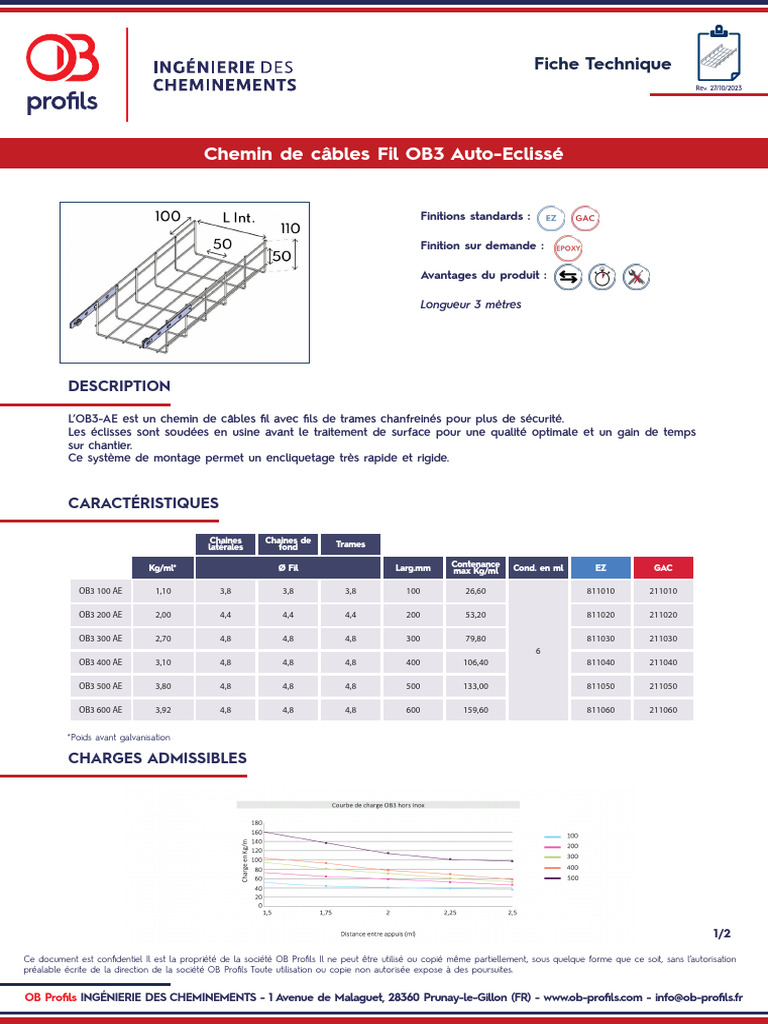 Chemin de câbles OB3 Auto-Eclissé | PDF