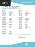 Swim Timetable New | PDF