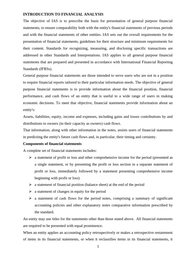 Introduction To Financial Analysis Hibmat Bf1 | PDF | Debits And ...