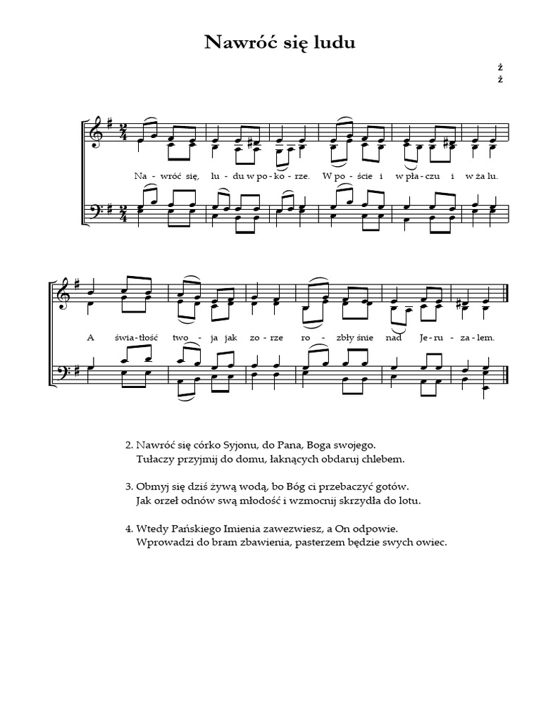 Nawróć Się Ludu - Chór | PDF
