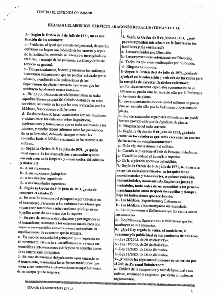 Tema13y14 Celadores | PDF