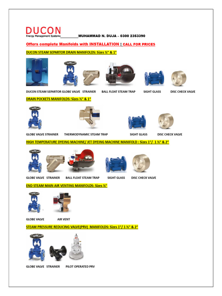 Ducon Manifolds 2025 | PDF