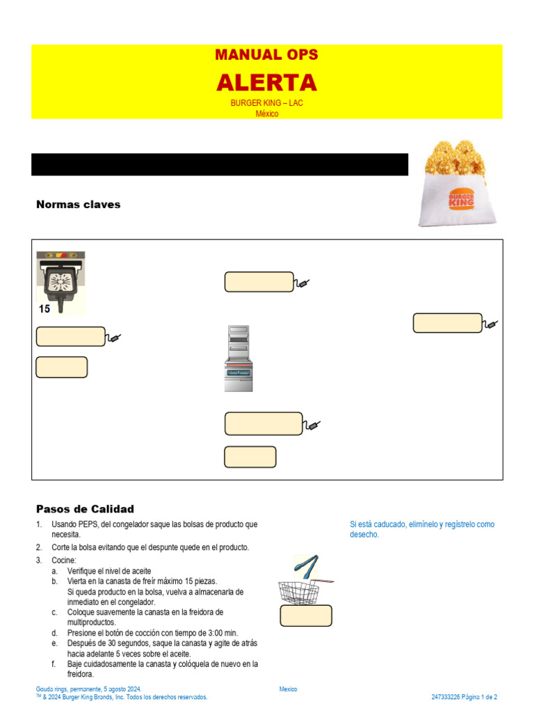 Alerta Operativa Gouda Rings | PDF | Preparación de comida y bebida ...