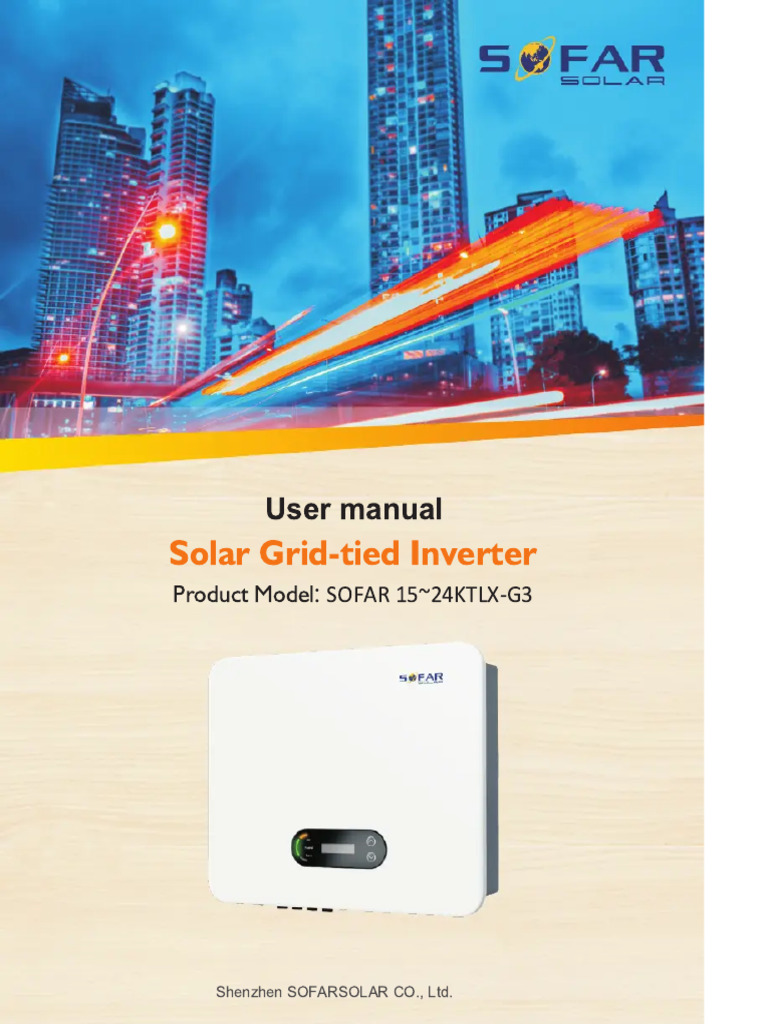 Manual de Usuario Sofar Solar 24KTLX-G3 (74 Páginas) | PDF