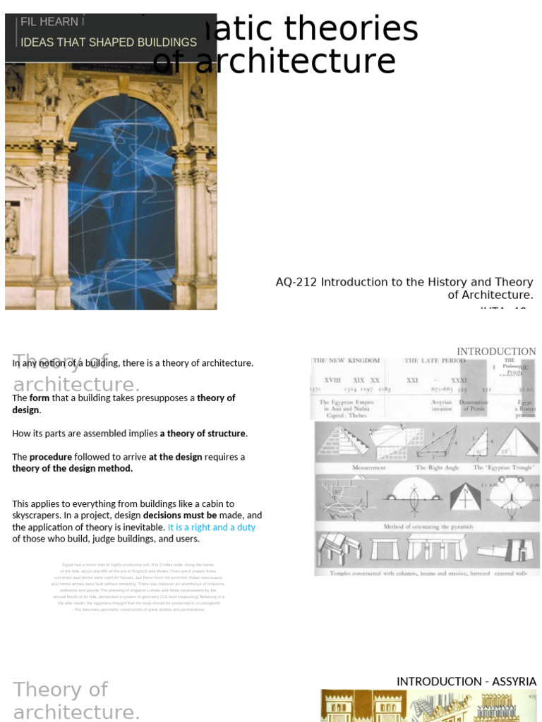 13 Theories of Architecture | PDF | Theory