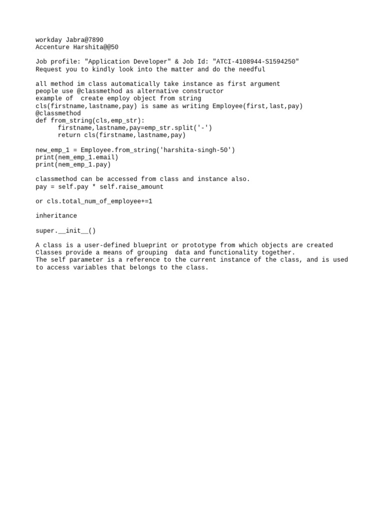 Python Class Method Overview | PDF