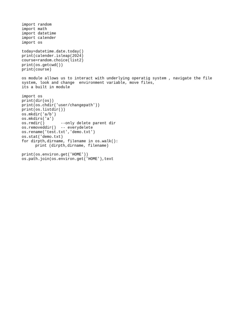 Python OS Module Overview and Usage | PDF