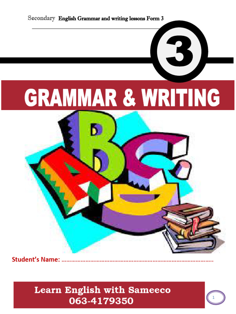 Form 3 English Grammar Notes | PDF | Adjective | English Grammar