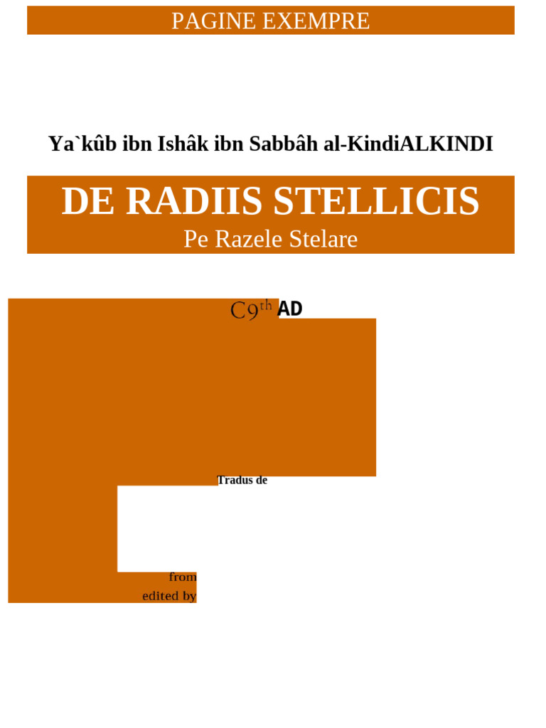 Alkindi - Razele Stelare | PDF