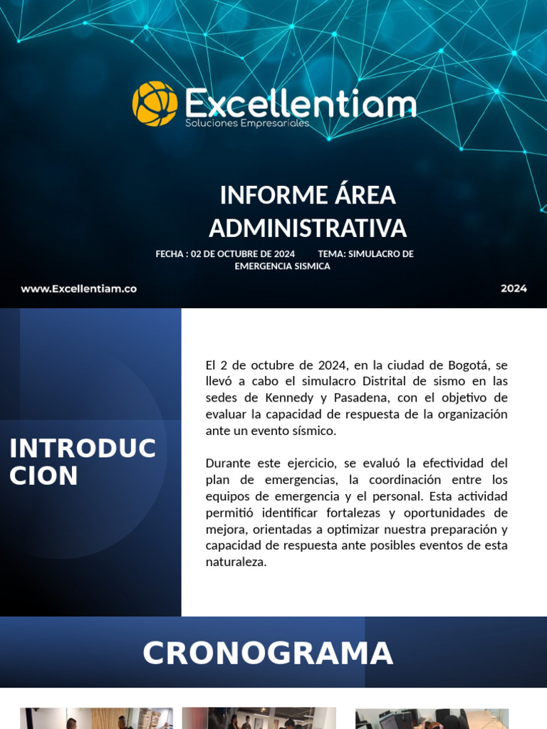 Informe Excellentiam Simulacro | PDF