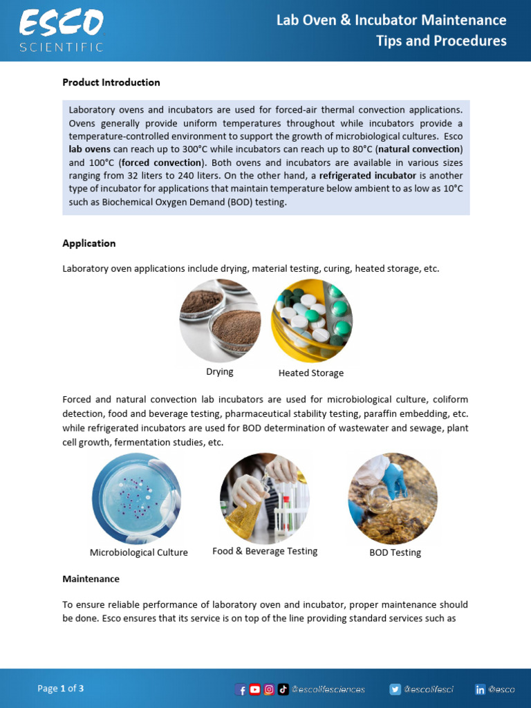 Lab Oven & Incubator Maintenance Guide | PDF
