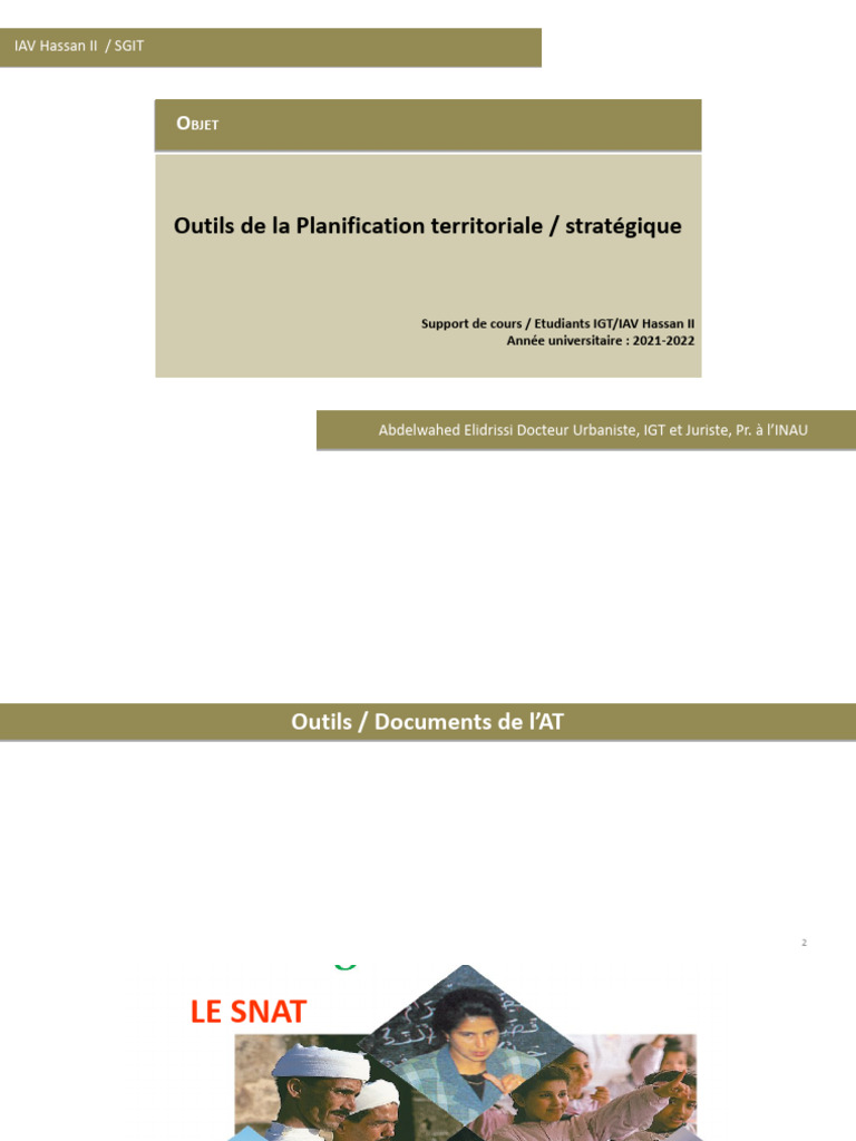 Outils D'intervention SNAT SRAT SOFA | PDF | Croissance économique | État