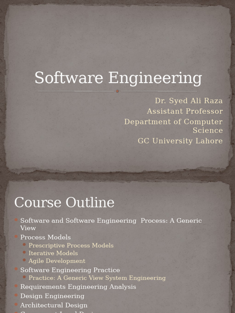 Software Engineering Course Overview | PDF | Software | Software Framework