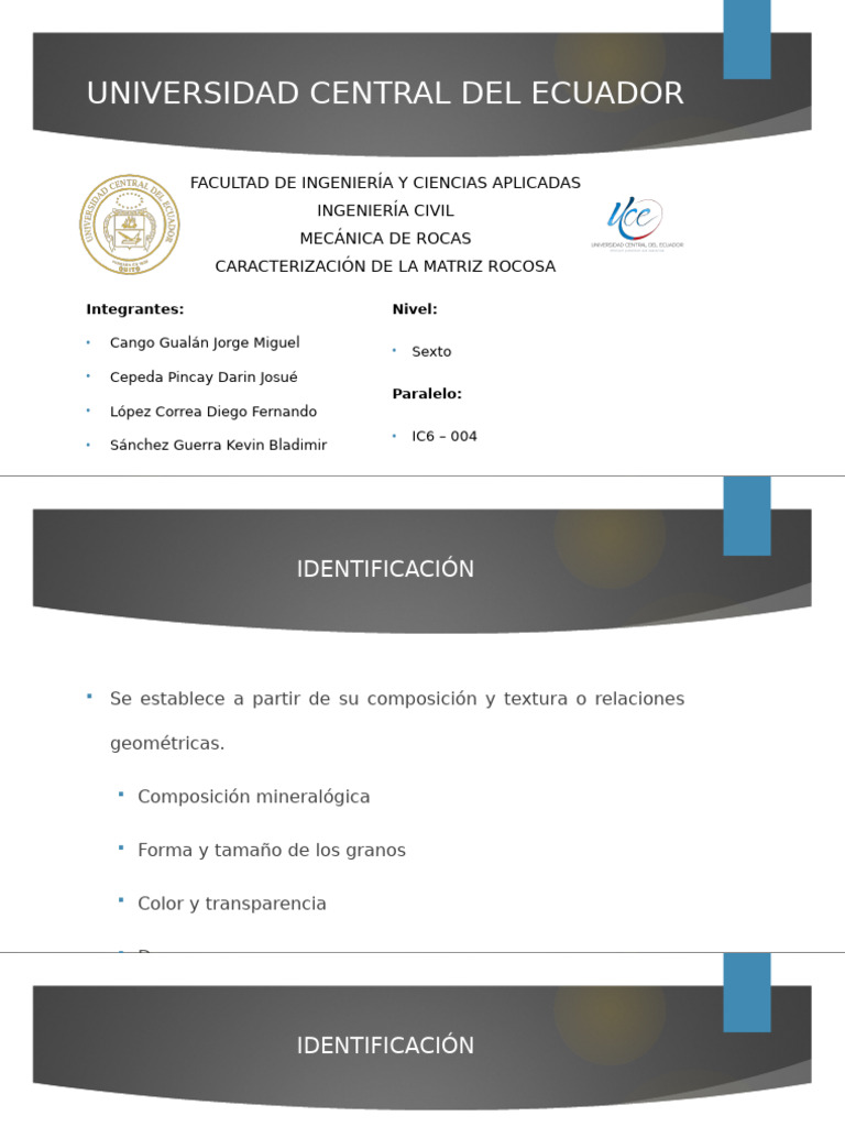 GRUPO 4_Caracterizacion_de_la_matriz_rocosa | PDF