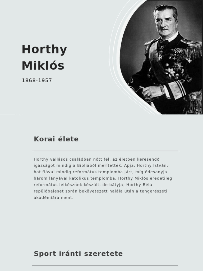Horthy Miklós | PDF