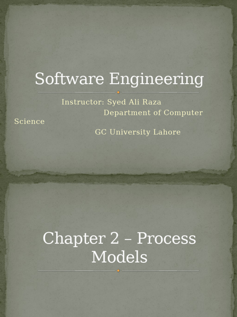 Lecture 2 Software Engineering CS-2105 | PDF | Software Prototyping | Software Development Process