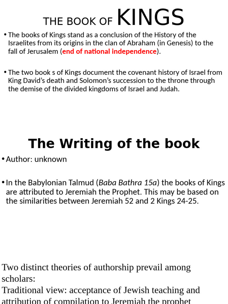 The Book of Kings | PDF | Books Of Kings | Babylonian Captivity