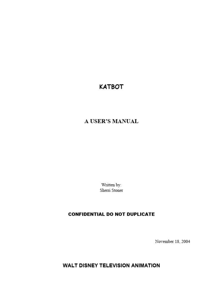 Kat Bot | PDF | Babysitting