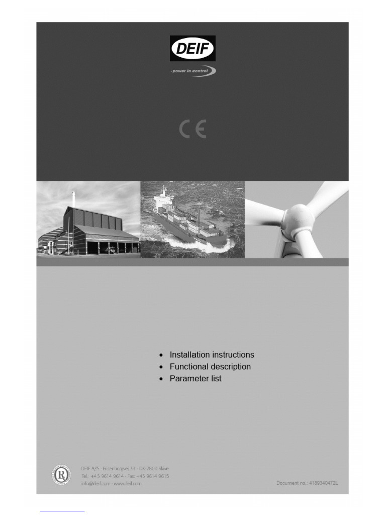 Installation Instructions and Reference Handbook: Genset Controller, GC-1F | PDF | Relay ...