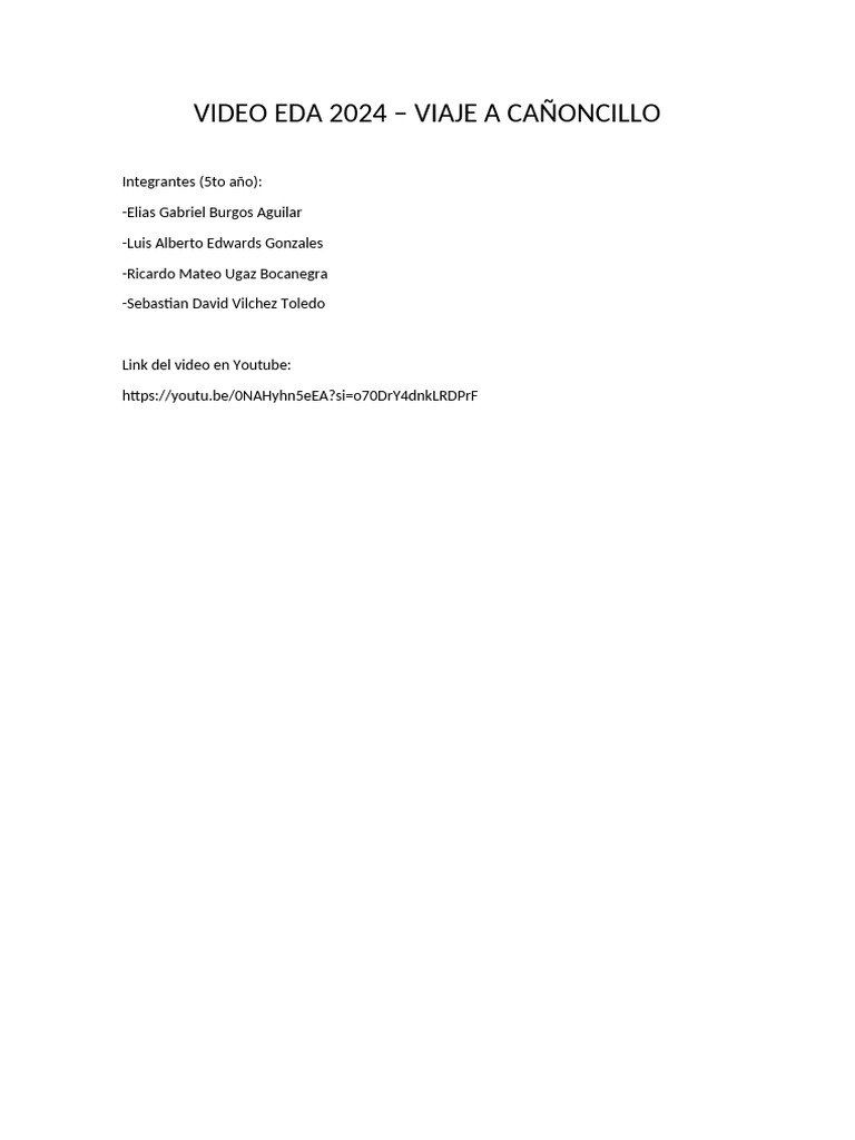 Video Eda 2024 | PDF