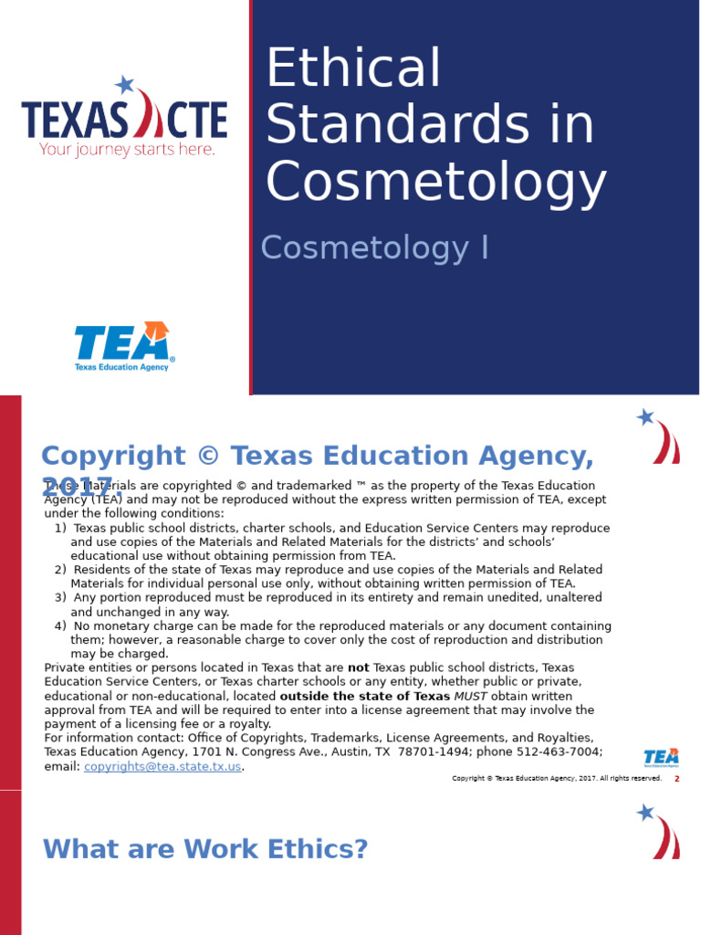 Ethical Standards in Cosmetology | PDF | Employment | Copyright