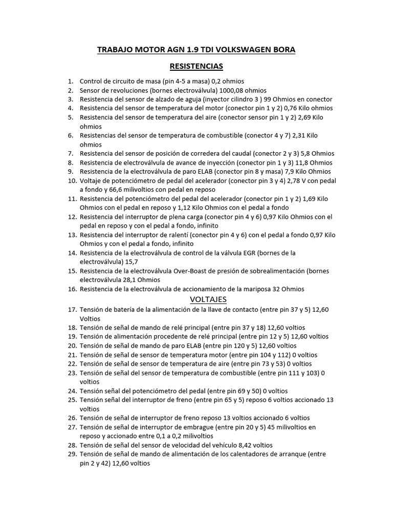 Trabajo Motor Agn | PDF | Acelerador | Motores