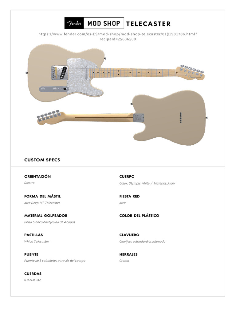 Personaliza tu Telecaster Fender | PDF