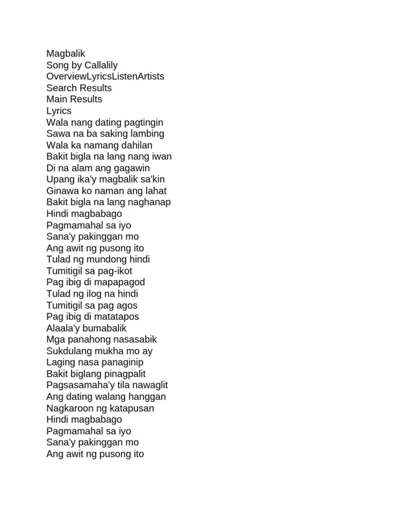 MAGBALIK | PDF