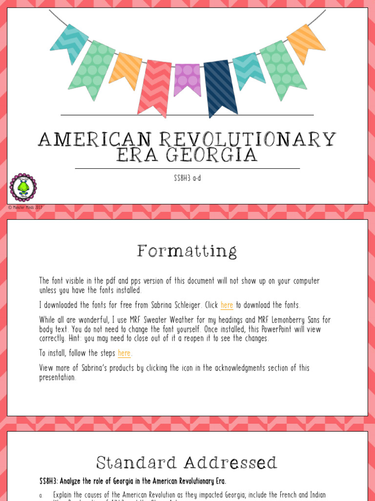 American Revolutionary Era Georgia - Ga. History Review | PDF ...