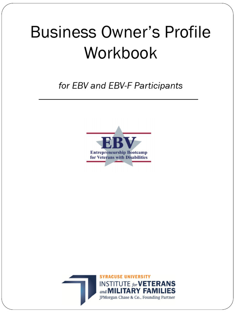 Business Owner Profile Workbook | PDF | Marketing | Supplemental ...