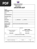 Locator Slip | PDF | Government