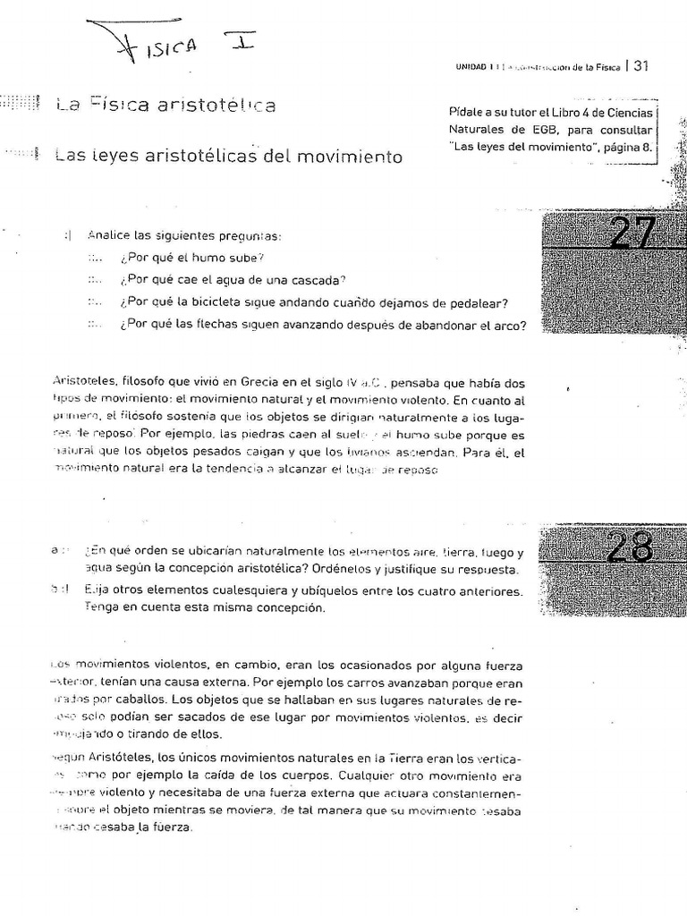 Edu. Tecnológica 2do, Física I, 7 Hojas DFBN, $500 | PDF