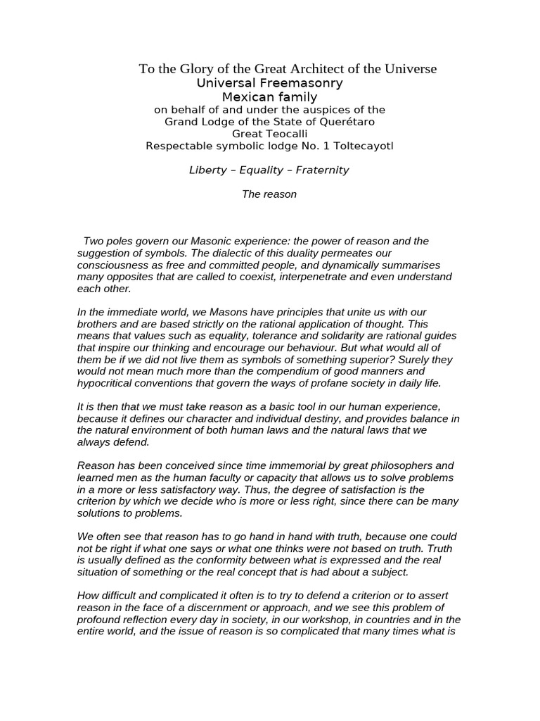 THE REASON | PDF | Truth | Reason