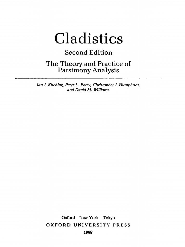 (Systematics Association Publications, 11) Ian Kitching, Peter Forey ...