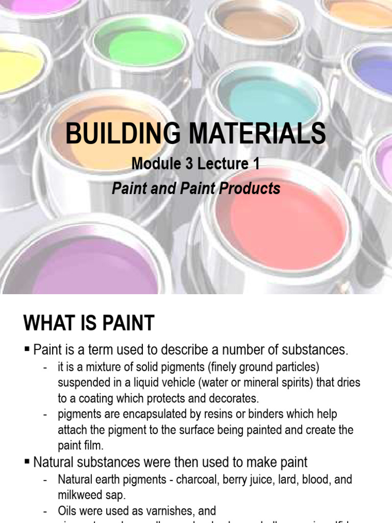 Paint Composition and Components | PDF | Paint | Epoxy