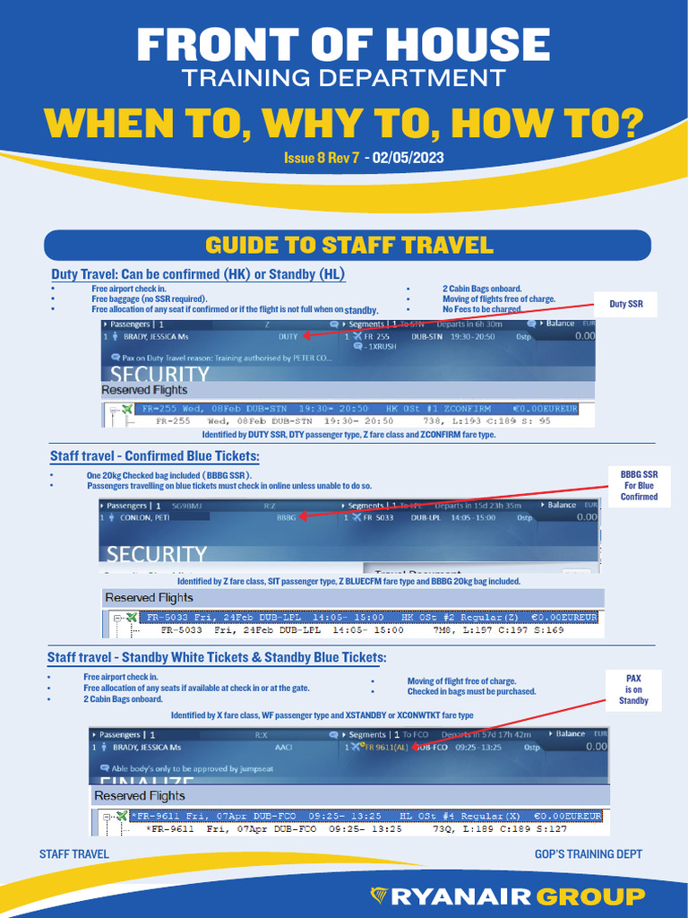 Issue 8 Revision 7 Guide To Staff Travel 02052023 | PDF | Aircraft ...