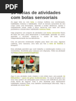 5 Sugestões de Atividades Sensoriais Com Bolinhas | PDF | Bem-estar