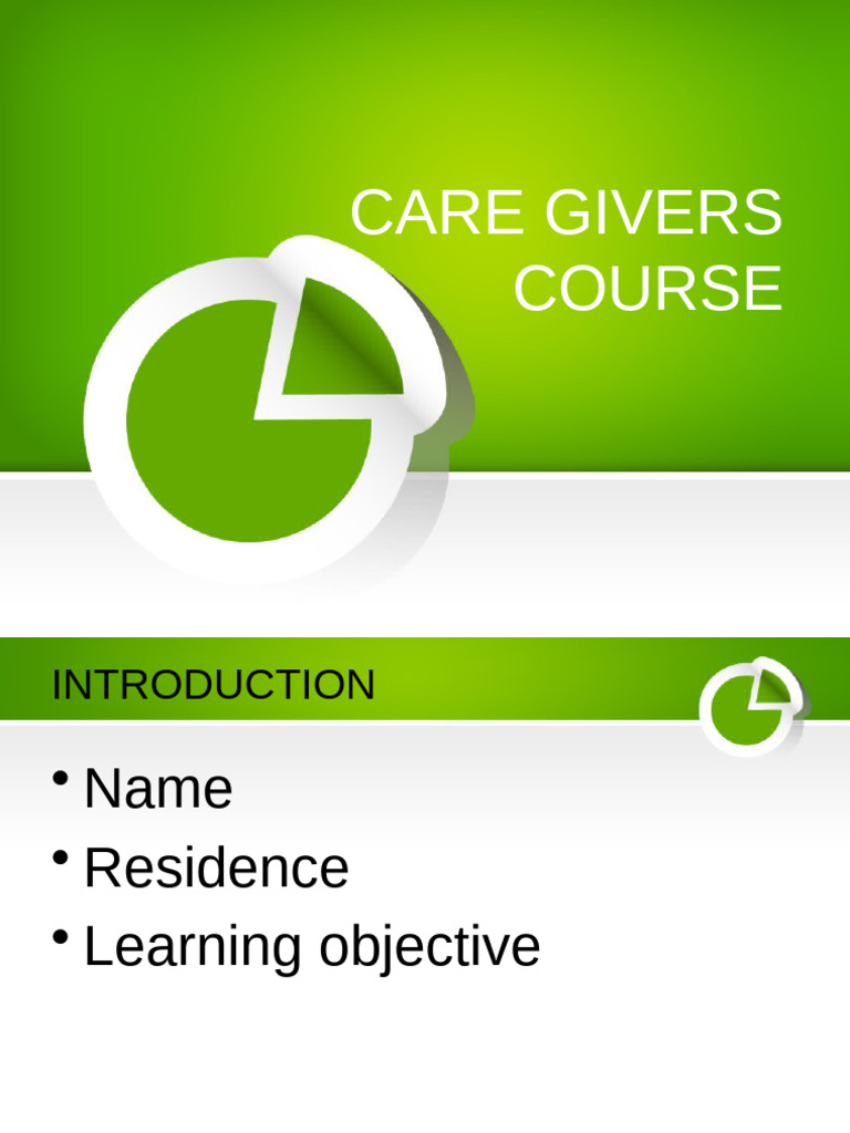 Care Givers Training P1 | PDF | Physical Therapy | Psychotherapy
