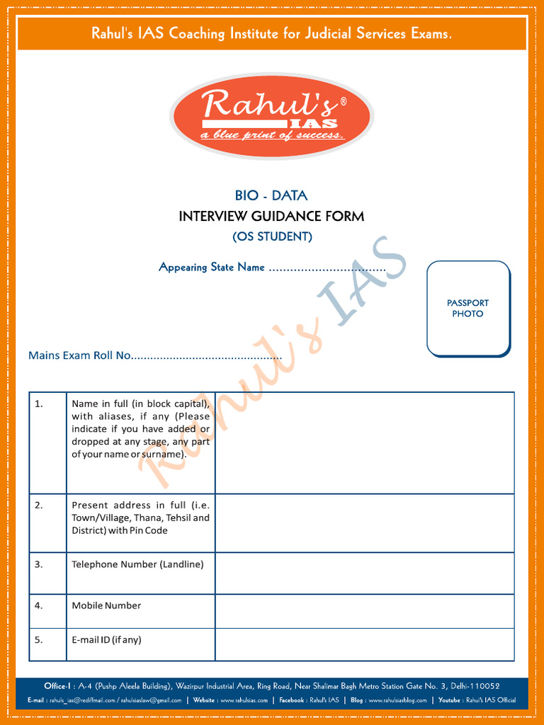 OS - Interview Form | PDF